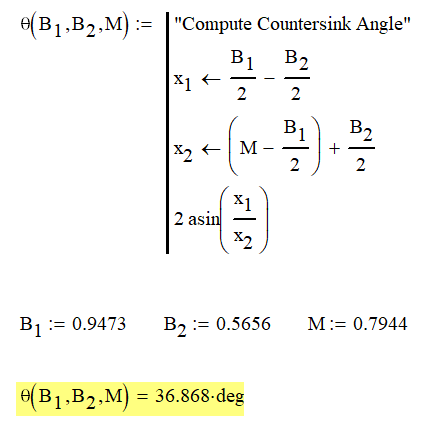 Measuring Countersink Angle Using Gage Balls | Math Encounters Blog